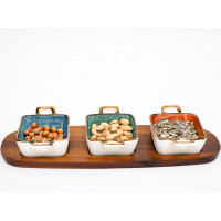 Set tasash për servirje + tabaka